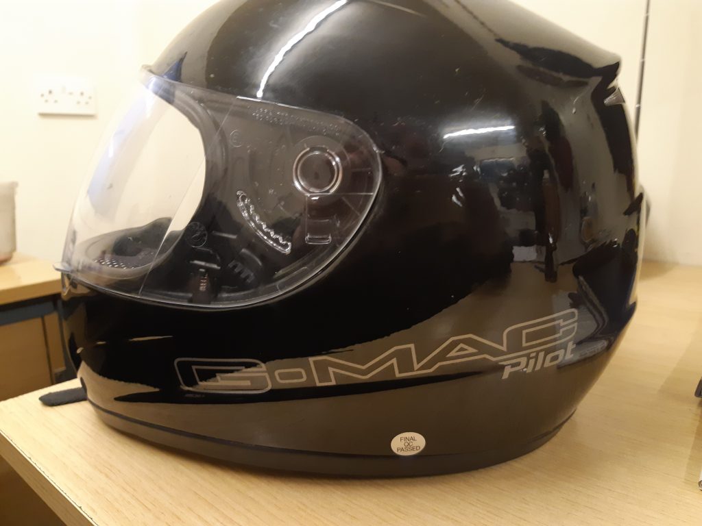 00246 G mac black pilot helmet – Paul Myler Transport