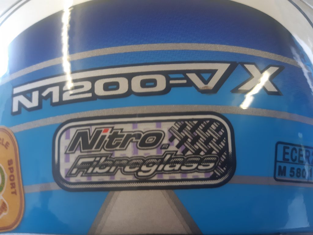 00379 nitro n1200 vx blue silver red tinted visor – Paul Myler Transport